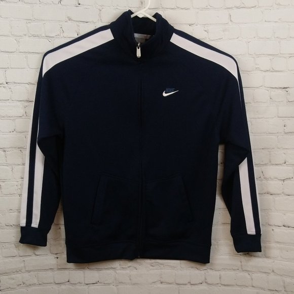 Nike | Jackets & Coats | Nike Men Navy Blue Full Zip Track Jacket Sz Xl ...